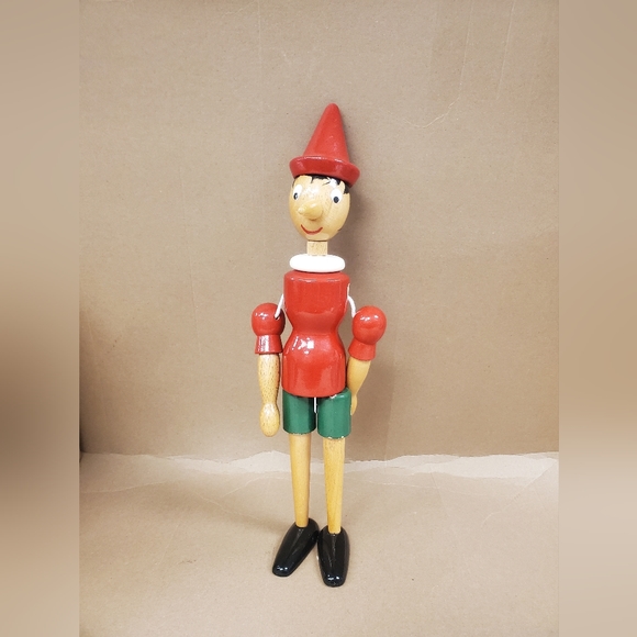 Vintage | Toys | Pinocchio Wooden Toy Figure 6 | Poshmark
